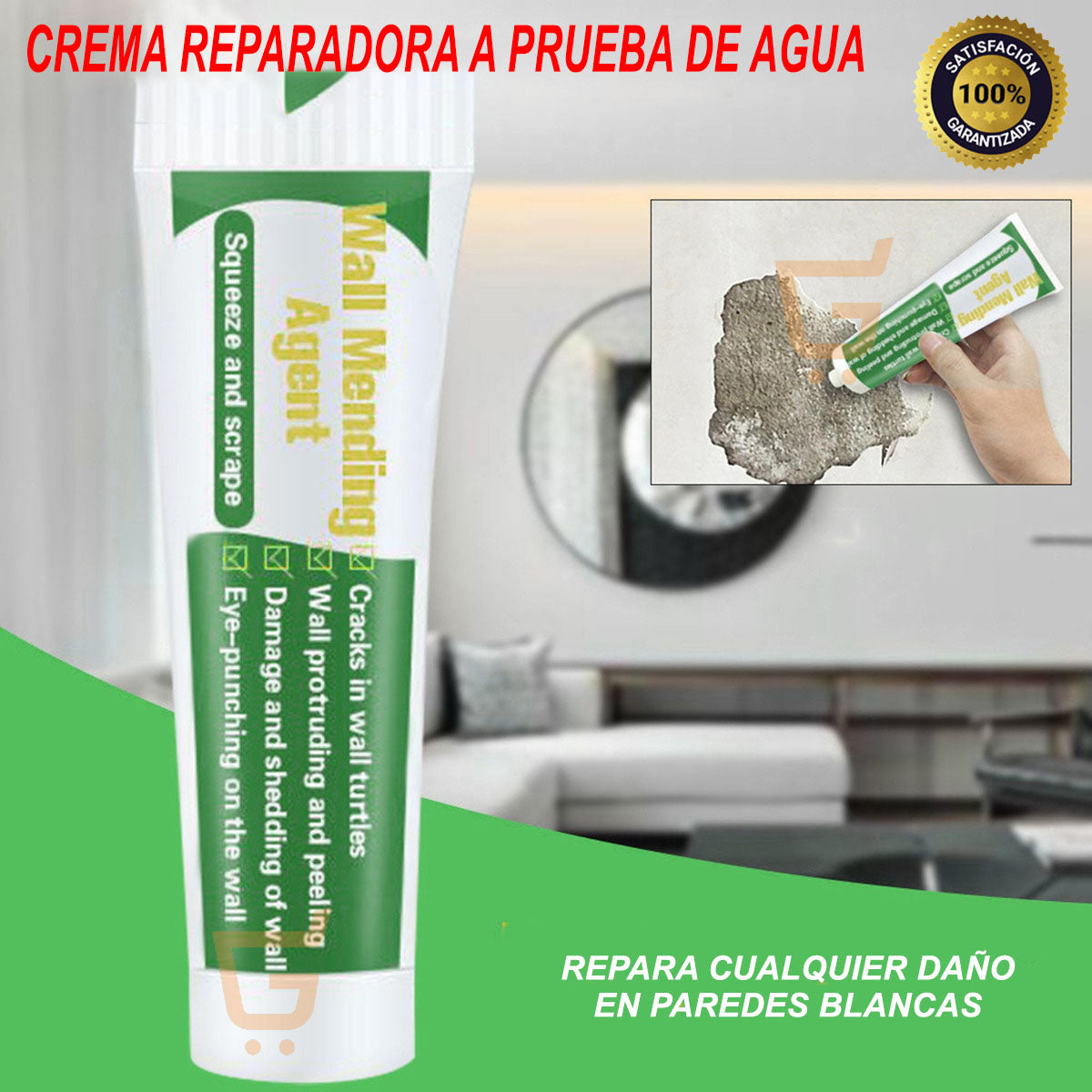 PASTA RESANADORA DE PAREDES - REPARA RAYONES, AGUJEROS, GRIETAS, ETC ...